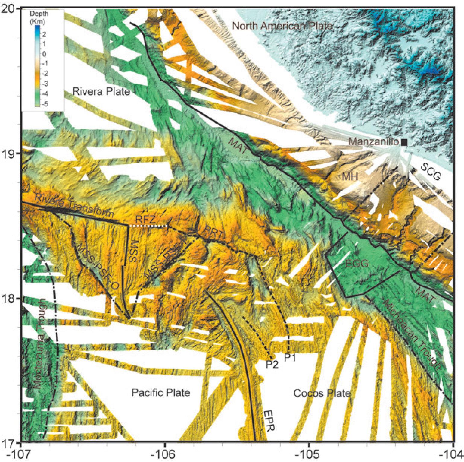 Morphology and magnetic survey of the Rivera-Cocos plate boundary of ...