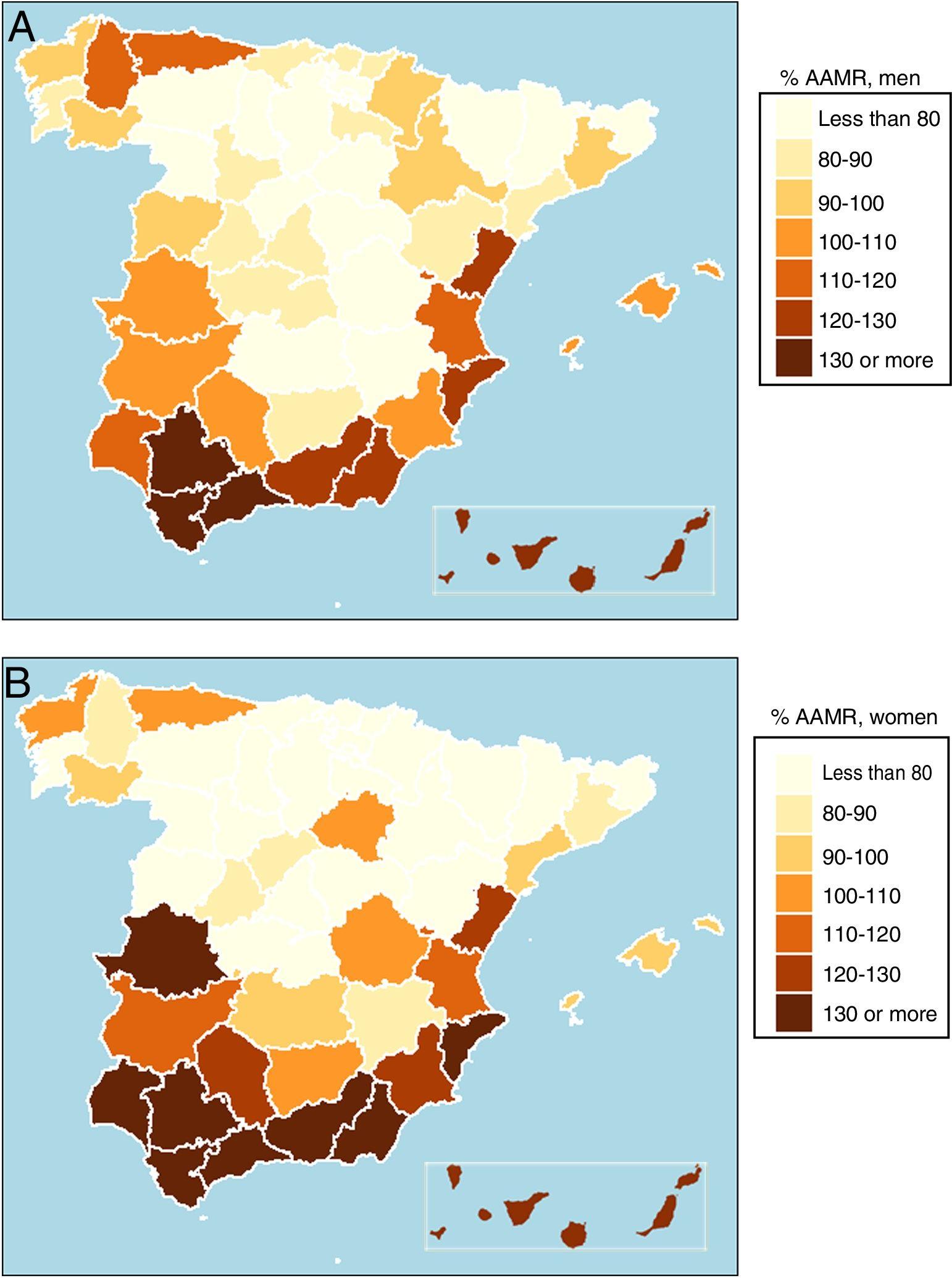 Trends in premature mortality due to ischemic heart disease in Spain ...