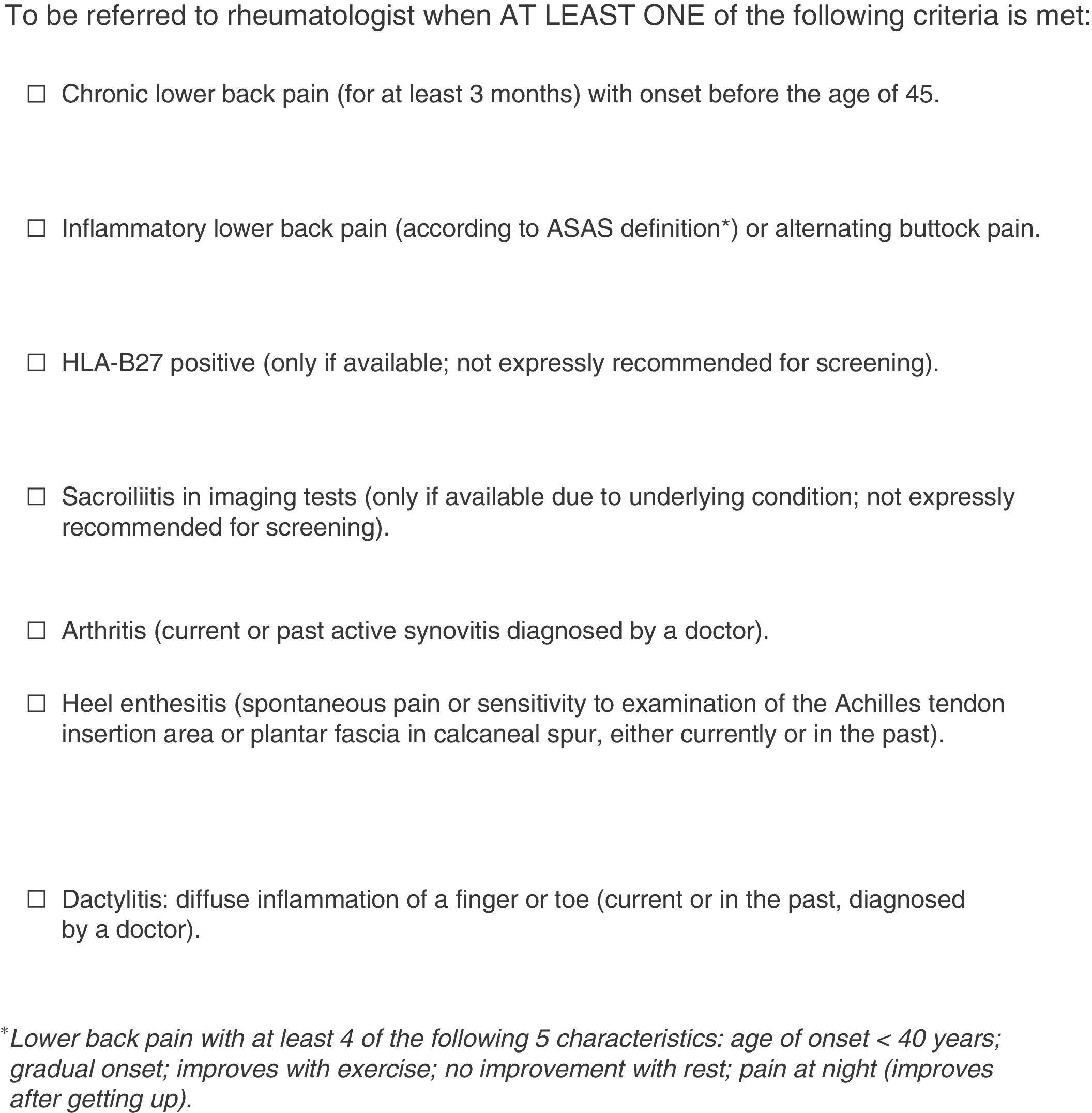 Screening of Inflammatory Bowel Disease and Spondyloarthritis for ...
