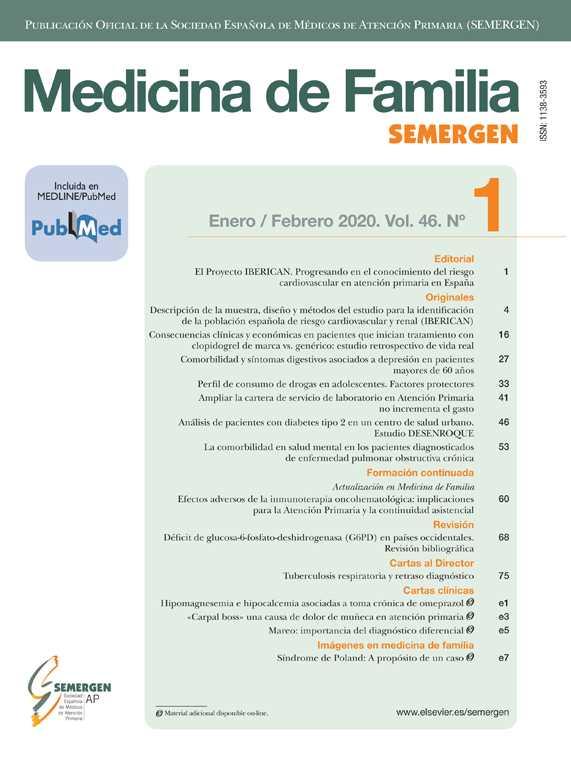 Medicina de Familia. SEMERGEN | Medicina de Familia. SEMERGEN