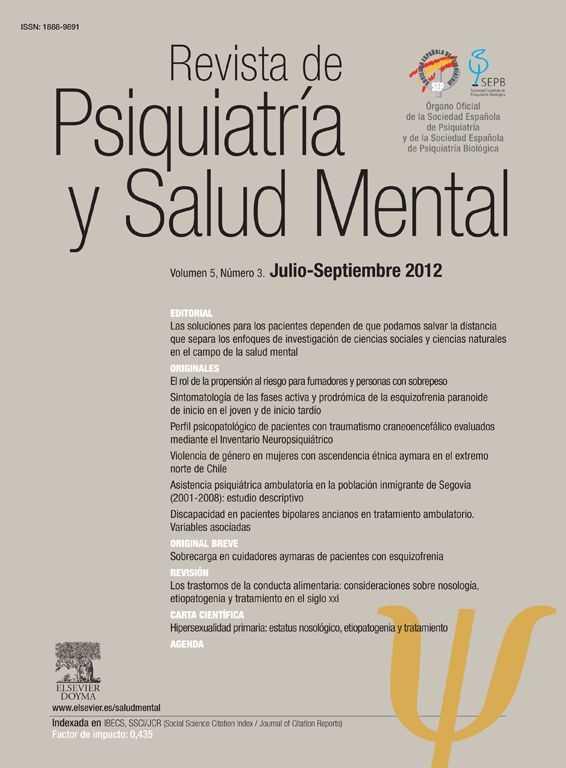 Revista de Psiquiatría y Salud Mental | Revista de Psiquiatría y Salud ...